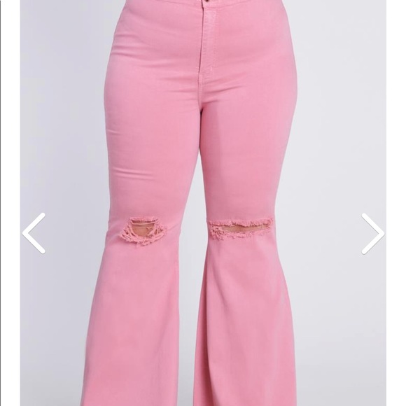 Vibrant | Jeans | Vibrant Pink Bell Bottoms X3x Plus Size | Poshmark